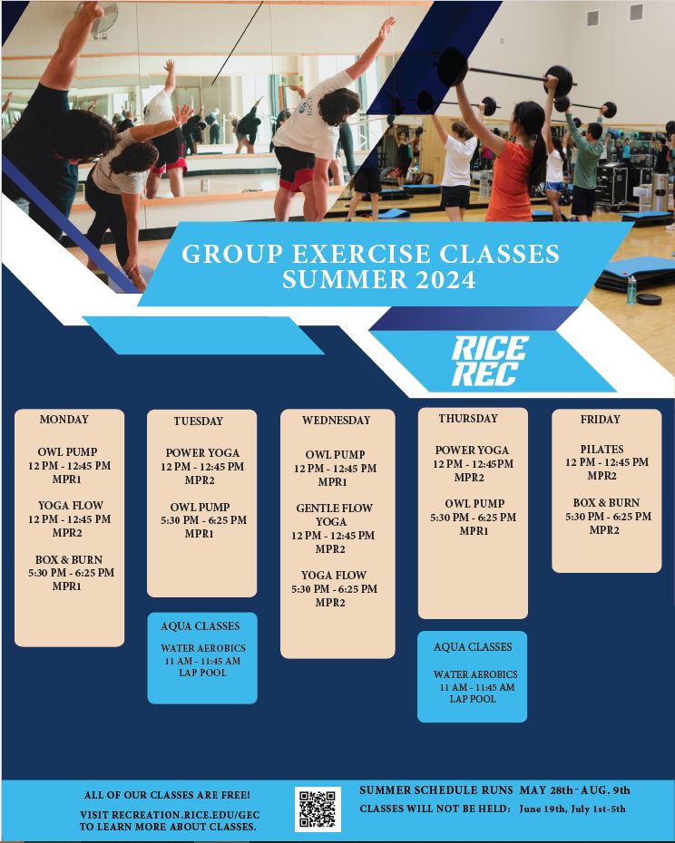 Group Exercise Classes | Recreation Center | Rice University